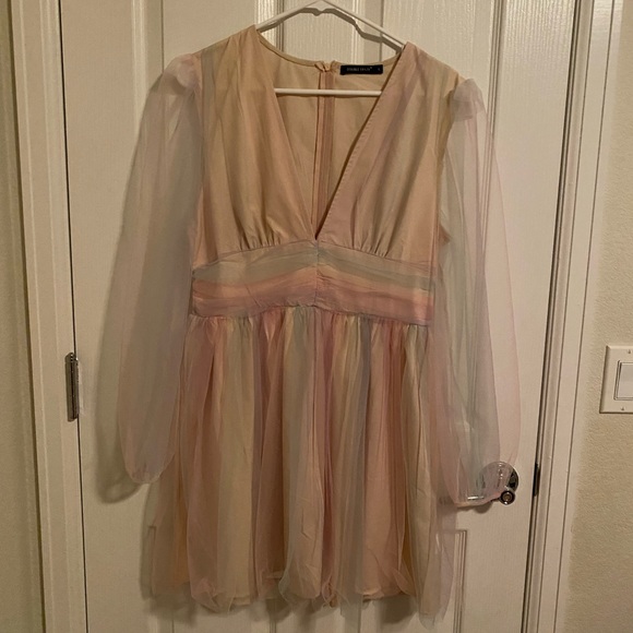 SHEIN | Dresses | Sheer Rainbow Dress | Poshmark